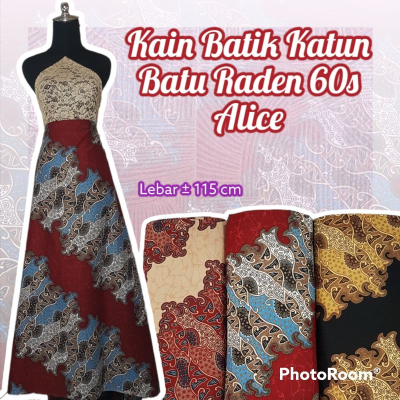 Jual Bahan Kain Batik Katun 60s Batu Raden Alice batik cotton halus lembut murah meteran ...