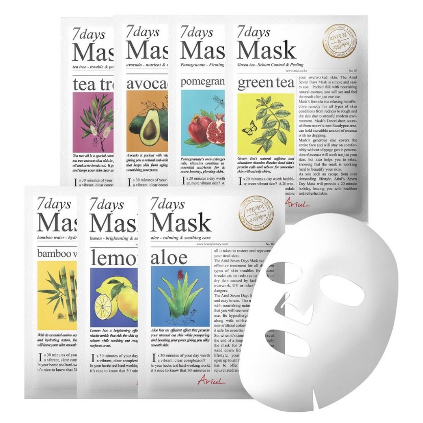 Jual ARIUL 7 DAYS SHEET MASK ( Masker Wajah Korea ) | Shopee Indonesia