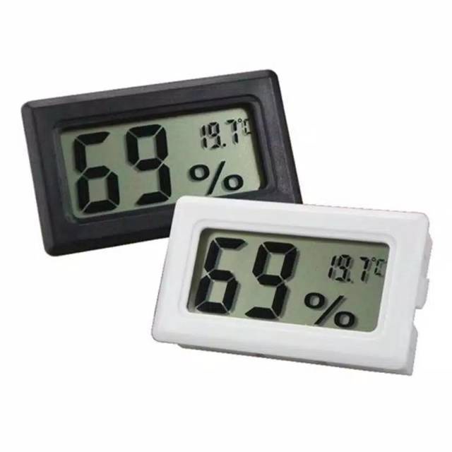 Jual Digital Termometer Hygrometer Packing kotak biru kecil pengukur ...