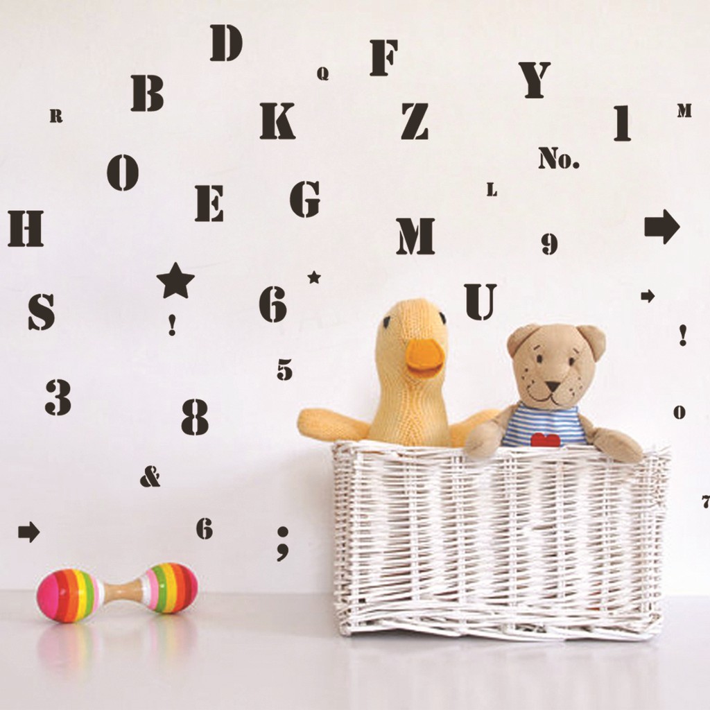 Jual RELIZA WALL STICKER ALPHABET ANGKA HURUF STUDY KIDS BELAJAR ANAK ...