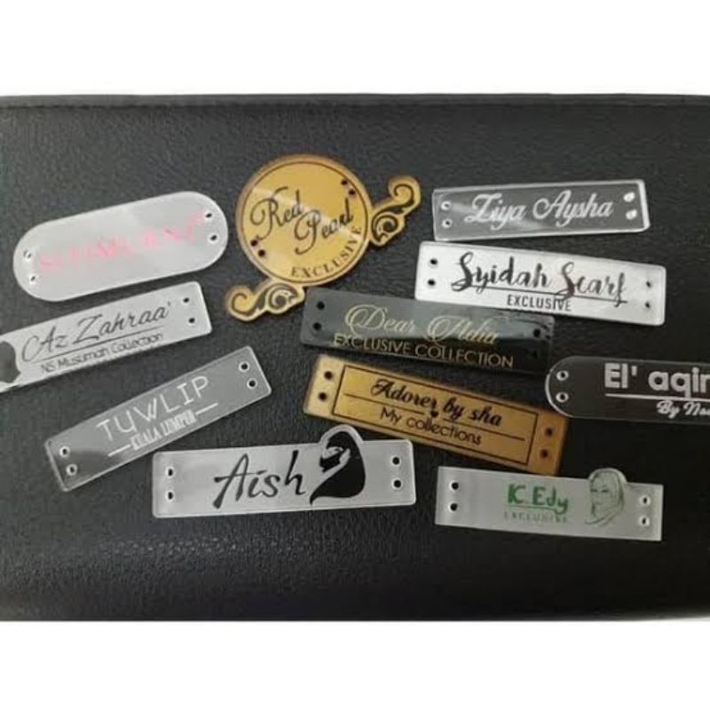 Jual label hijab akrilik / label akrilik untuk hijab atau baju | Shopee ...