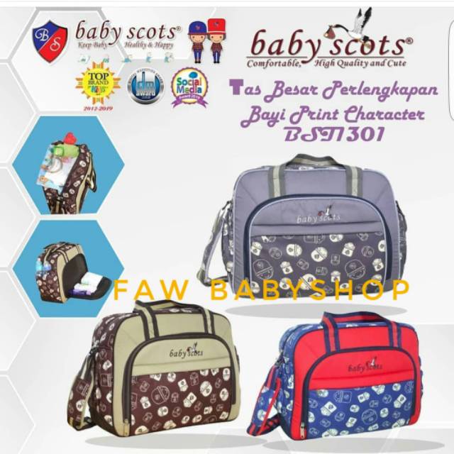 Jual BABY SCOTS Tas Besar Bayi Print Character Diaper Bag -BST1301 ...