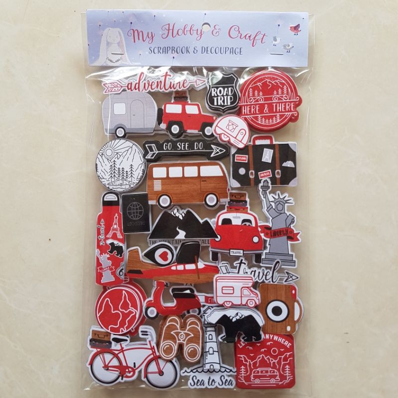 Jual Sticker 3d Scrapbook " My Adventure" | Shopee Indonesia