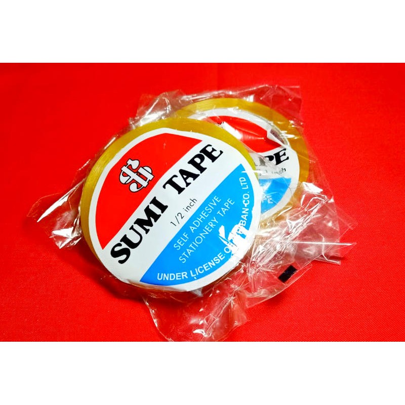 Jual Sumi Tape Stationery tape 12 x 66 mm (1/2" x 72 Y) - 2 Roll / 2 ...