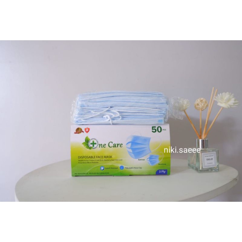Jual Masker Hijab Headloop Onecare 3ply isi 50pcs | Shopee Indonesia