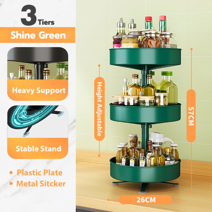 Jual SIV Rak Bumbu Putar Berputar 360 Derajat Rak Bumbu Dapur Rak Dapur ...