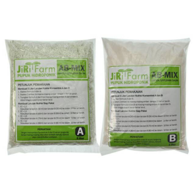 Jual Jirifarm AB Mix 5L Konsentrat (Bubuk) Pupuk/Nutrisi Hidroponik ...