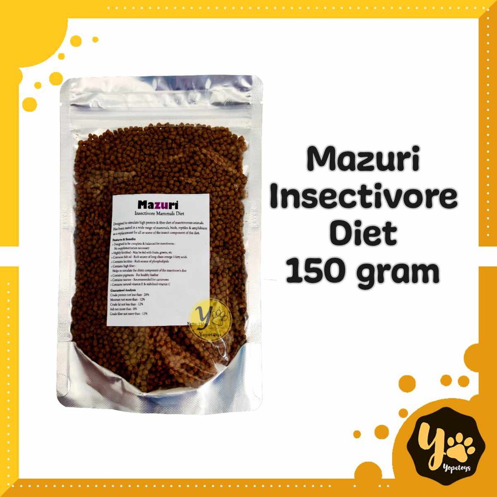 Jual Yopetoys Mazuri Insectvore Mammals Diet 150gr Makanan Sugar Glider ...
