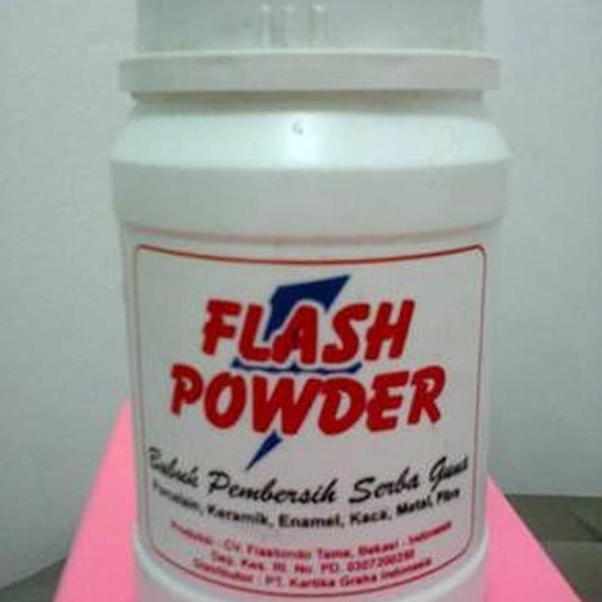 Jual FLASH POWDER BUBUK PEMBERSIH SERBA GUNA METAL KACA KERAMIK ...