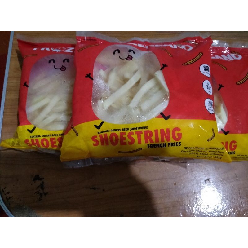 Jual prozen land shoe string 500 gr / kentang goreng beku / Frozen food ...