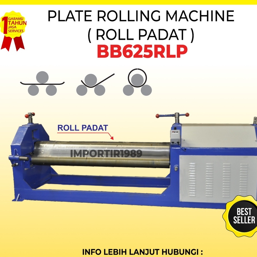 Jual Mesin Roll Padat Plat Besi / Rolling Machine 6 x 2500 mm BB625RLP ...