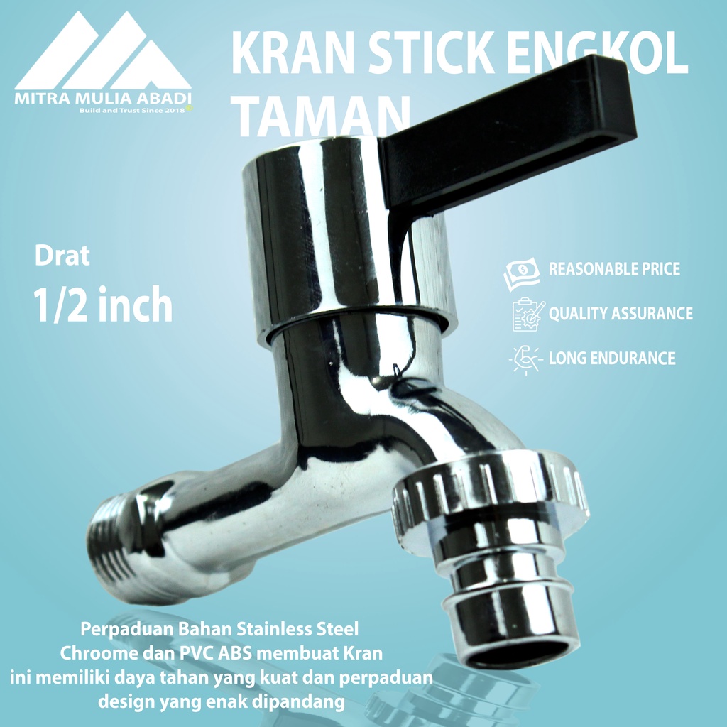 Jual Kran Engkol Stainless CAB 1/2 Inch I Keran Air Taman| Kran Dinding ...