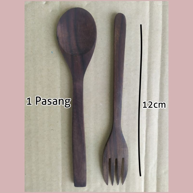 Jual Sendok Garpu Kayu - 1set | Shopee Indonesia