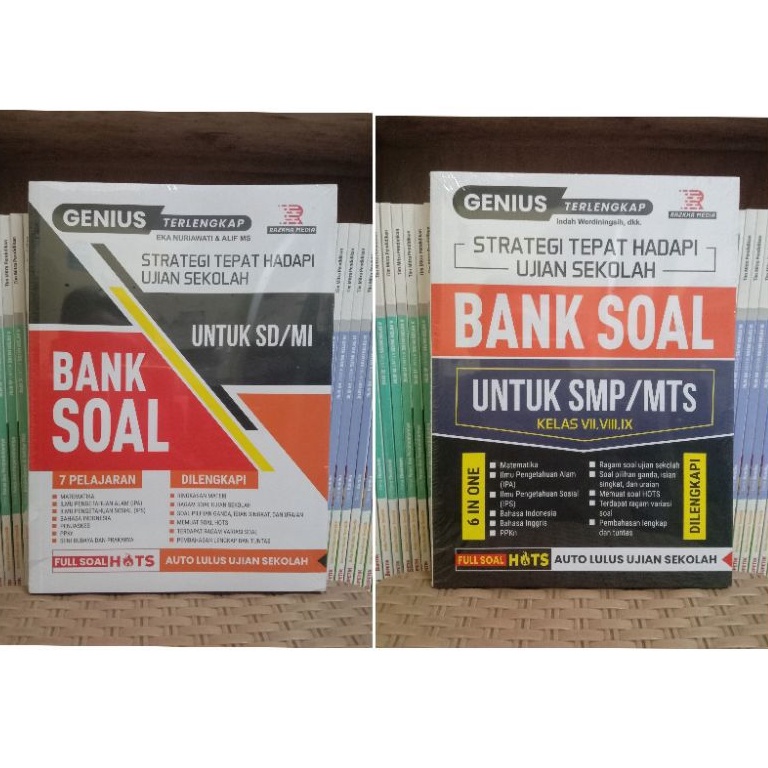 Jual BUKU BANK SOAL SD & SMP GENIUS TERLENGKAP. Strategi Tepat Hadapi ...