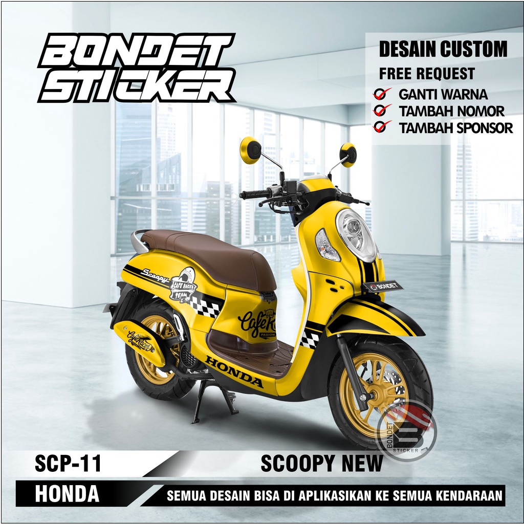 Jual STICKER SCOOPY - DECAL MOTOR HONDA SCOOPY NEW FULL BODY KODE SCP11 | Shopee Indonesia
