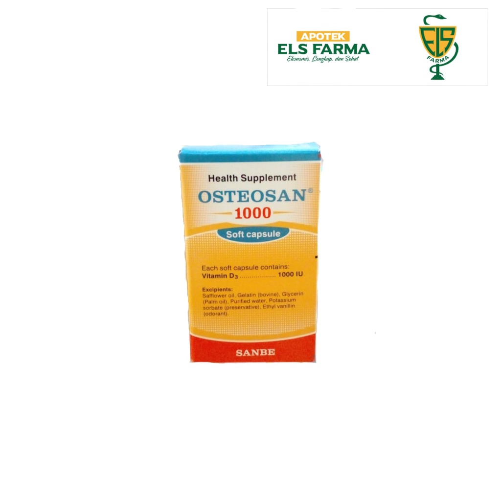 Jual OSTEOSAN 1000 | Vitamin D3 1000 iu | 1 Botol isi 60tab | Shopee ...