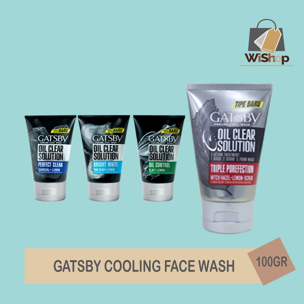 Jual GATSBY COOLING FACE WASH 100GR (Triple Porefection, Bright White, Perfect Clean & Oil ...