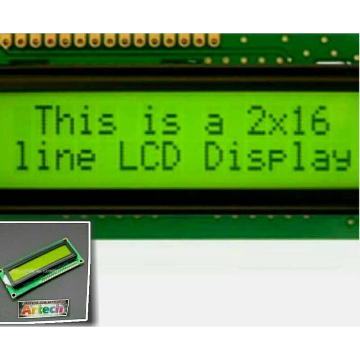 Jual LCD Display 1602 / 16x2 green backlight hijau Arduino uno Mega ...
