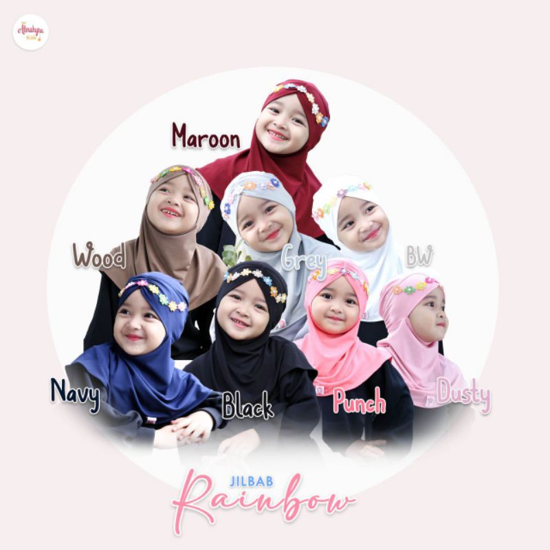 Jual [BISA COD] JILBAB RAINBOW ORI Almahyra / Jilbab Bayi Best seller ...