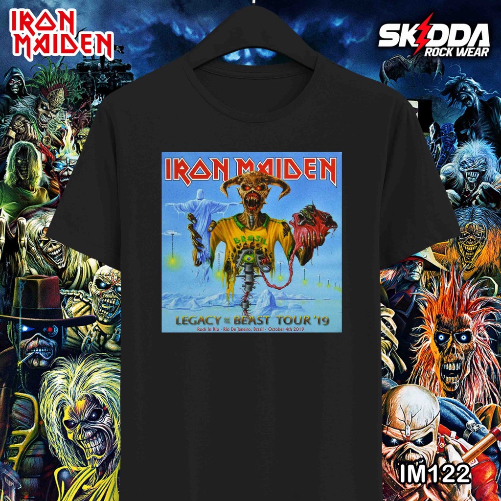 Jual T Shirt Kaos Band Rock IRON MAIDEN - Legacy of Beast Tour 2019 - Rio De Janeiro - Premium ...