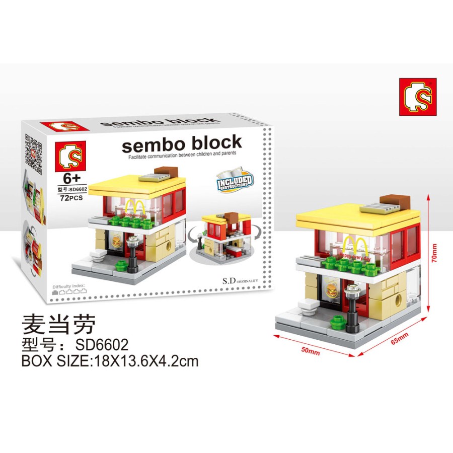 Jual Brick Toys Sembo Block SD6602 McD Toko Ayam Goreng Fried Chicken ...