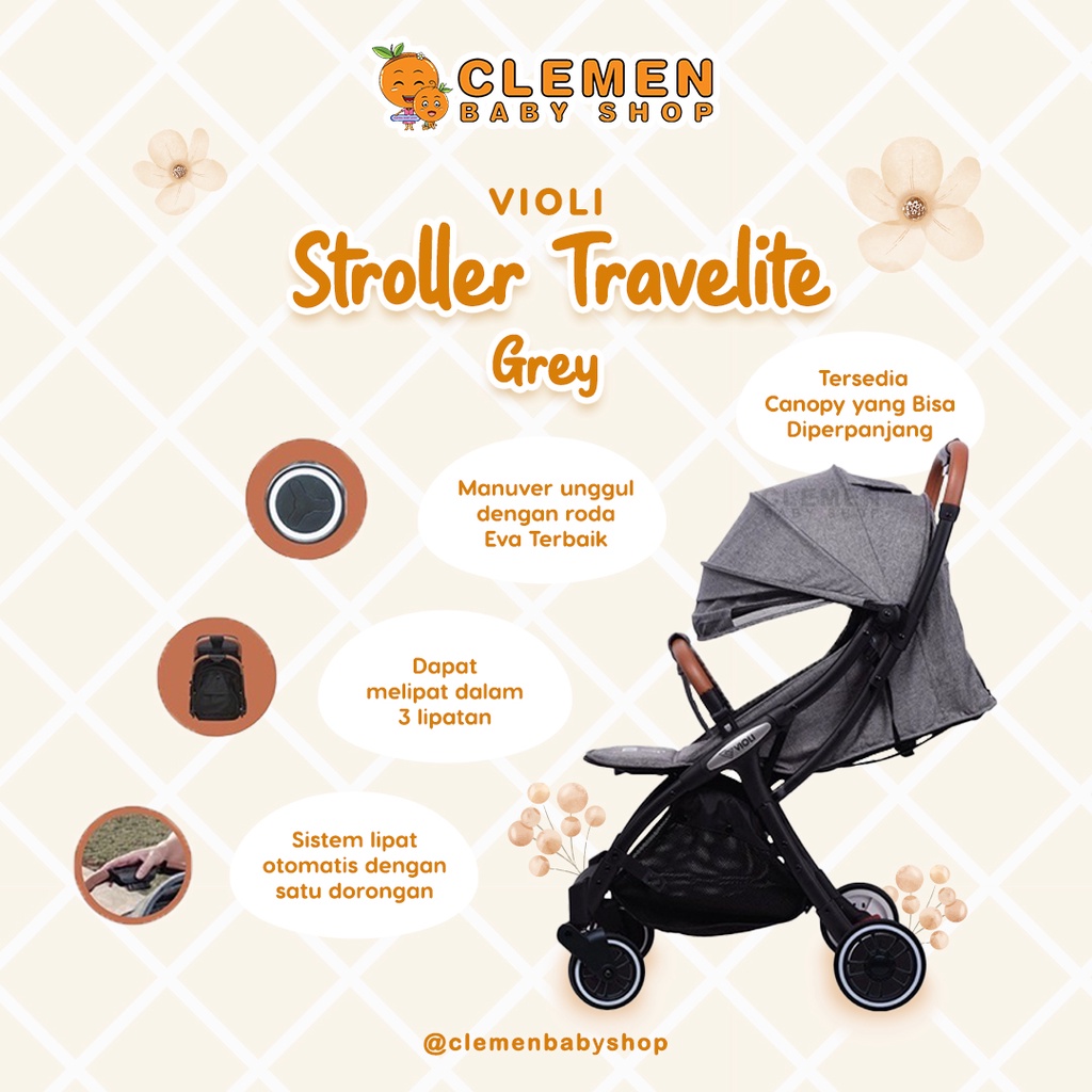 Jual Stroller Violi Travelite - Kereta Dorong Bayi | Shopee Indonesia