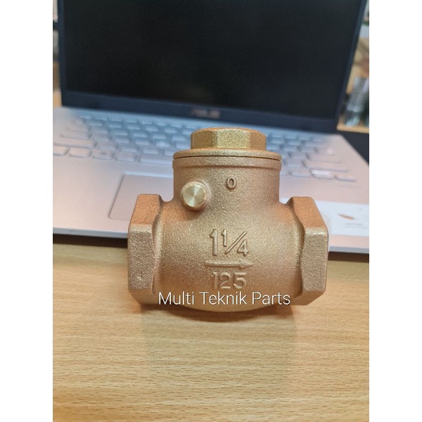 Jual Swing Check Valve / Klep Tabok Kuningan / Brass Drat 1 1/4" inch DN32 Kitz | Shopee Indonesia