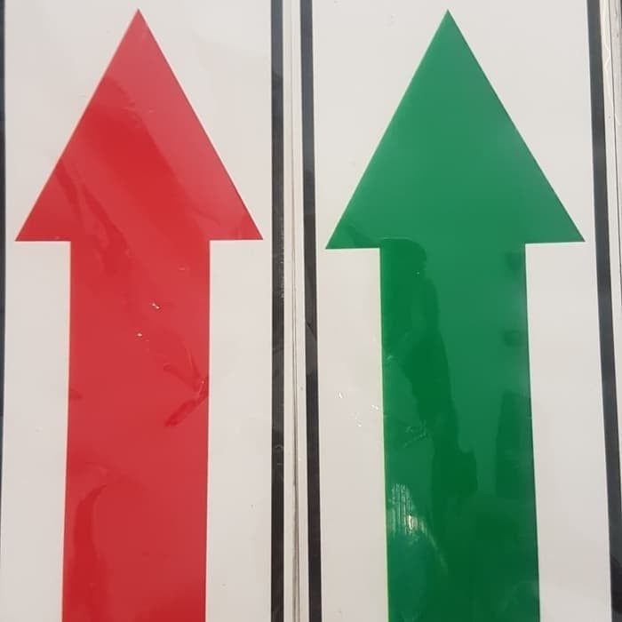 Jual SIGN STICKER K3 RAMBU SAFETY TANDA PANAH 10X30CM HARGA PER 1 AN ...