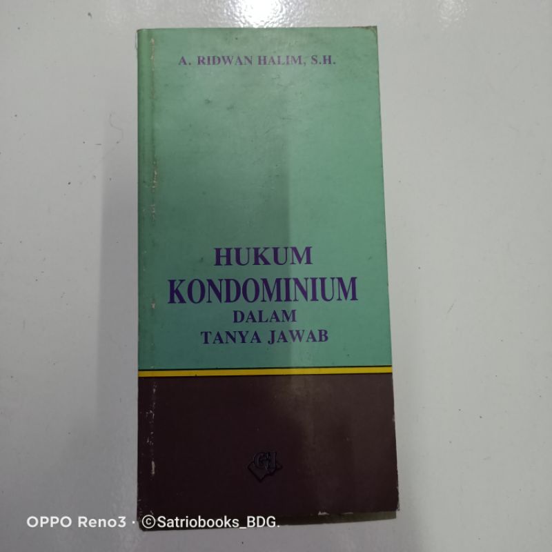 Jual HUKUM KODOMINIUM Dalam Tanya Jawab - A. RIDWAN HALIM - ORIGINAL ...