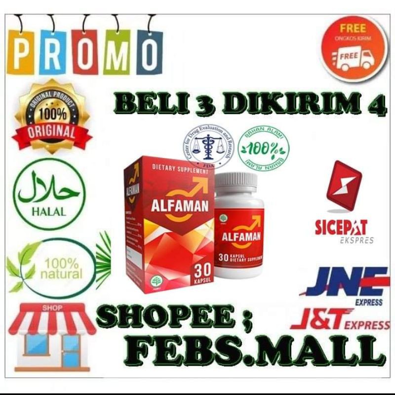 Jual alfaman asli untuk stamina pria suplement original 30 kapsul ...