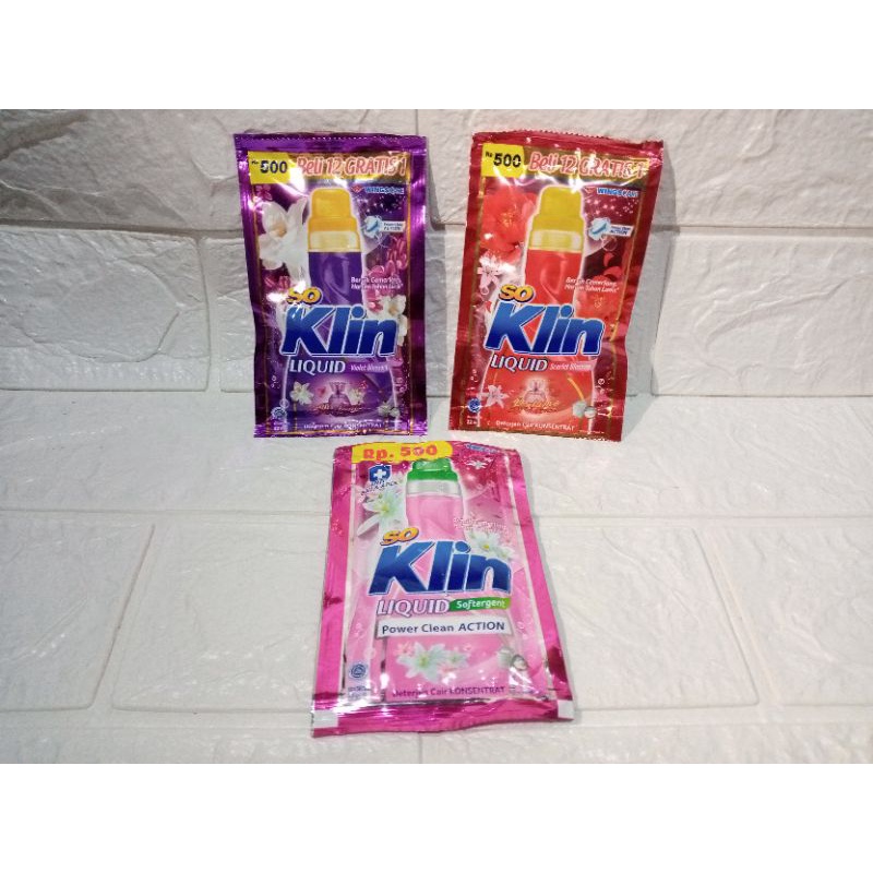 Jual So Klin LiQuid Power Clean Action 22ml Detergen Cair Konsentrat ...