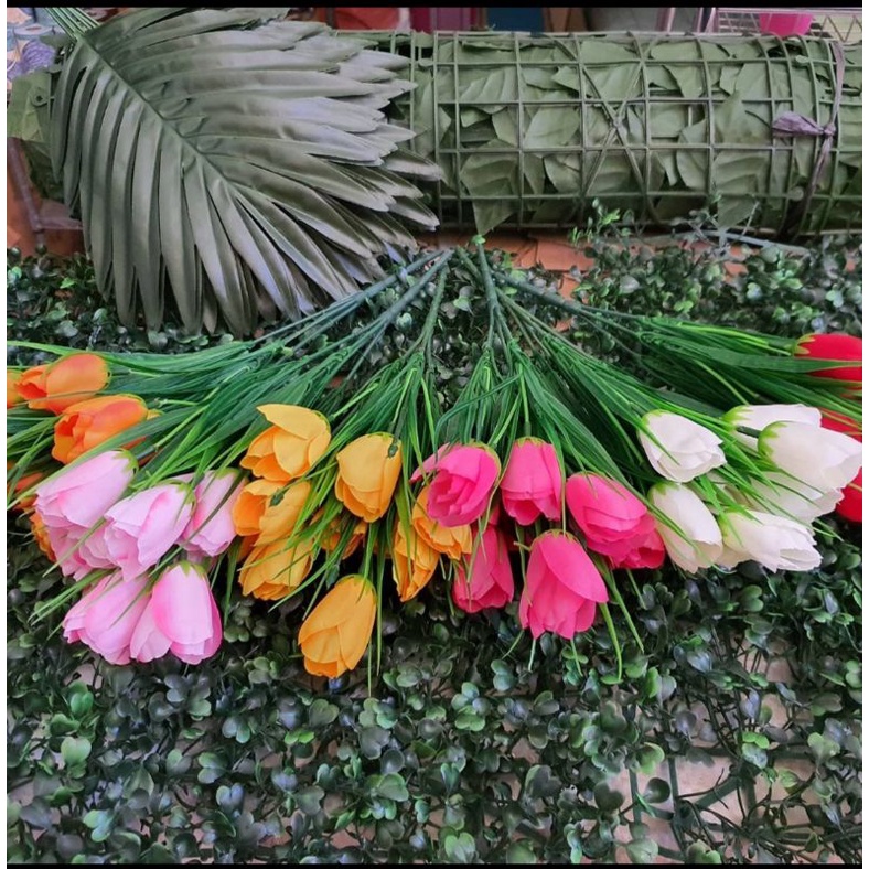 Jual Bunga hias artificial tulip rumput | Shopee Indonesia