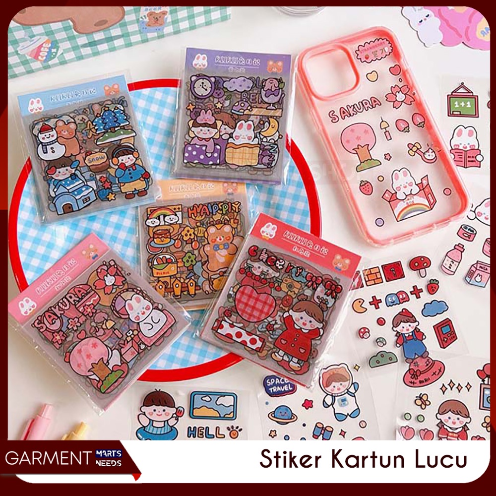 Jual Sticker Aesthetic Kelinci Beruang Lucu Stiker Dekorasi Journal ...