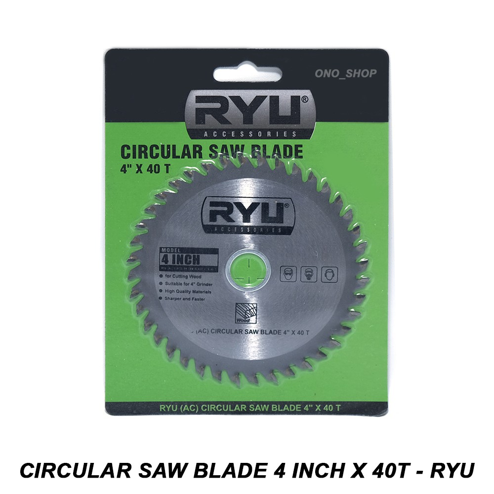 Jual Circular Saw Blade 4 Inch x 40T - RYU AC-BD142 for Wood | Shopee ...