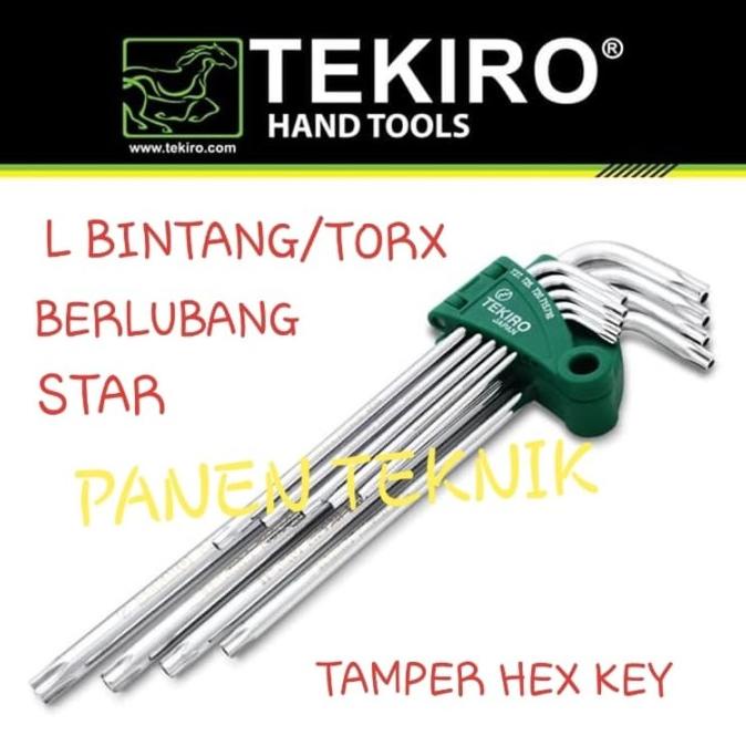 Jual KUNCI L TEKIRO BINTANG TORX STAR LUBANG 9 PCS | Shopee Indonesia