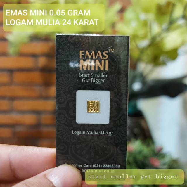 Jual emas mini 0.05 gram logam mulia 24 karat | Shopee Indonesia