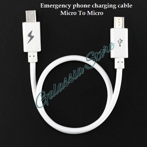 Jual Kabel Charger Emergency Micro To Micro Emergency Phone Charging ...