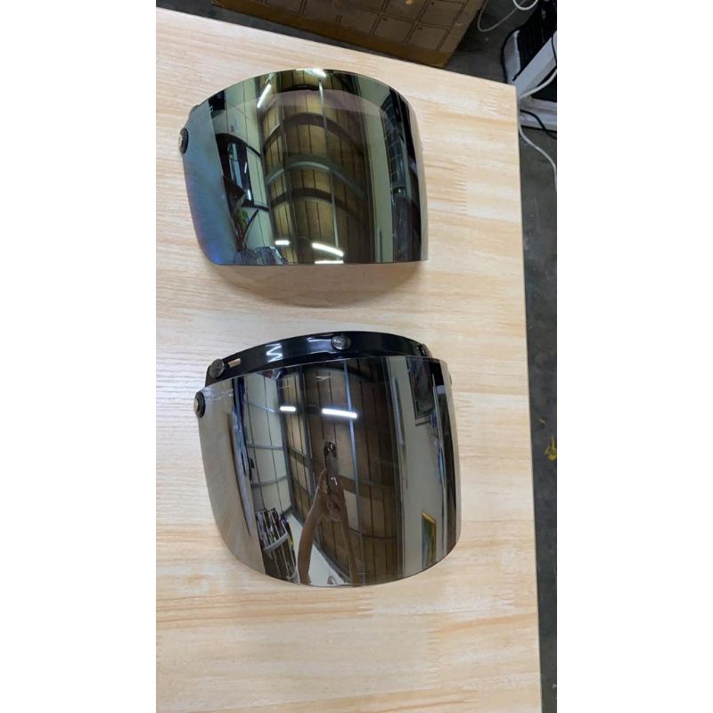 Jual KACA HELM BOGO/FLAT VISOR HELM BOGO SILVER/HITAM | Shopee Indonesia