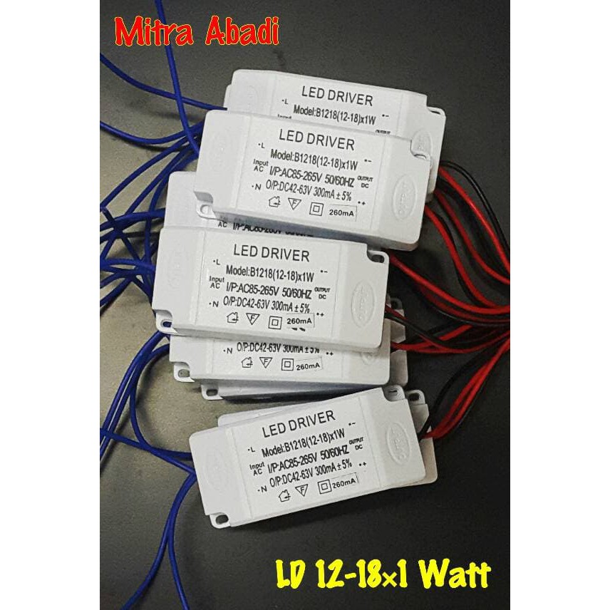 Jual LED DRIVER 12-18*1 WATT CASING PLASTIKELKT_876 | Shopee Indonesia