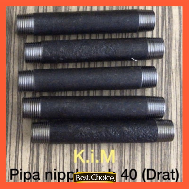 Jual Pipa nipple 1/2” x 15 cm /pipe nepel 1/2 inch x 150 mili niple ...