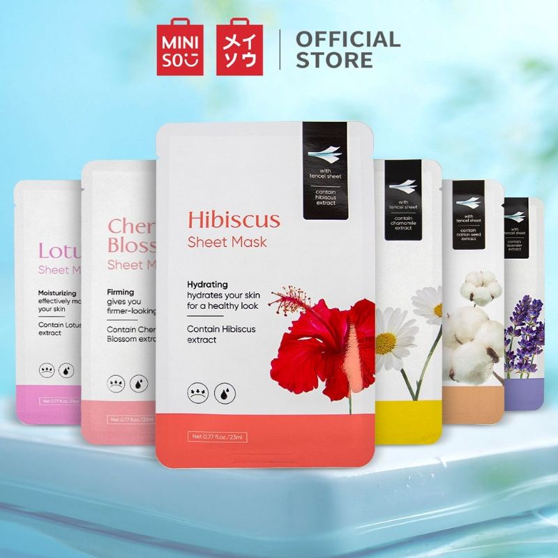 Jual Miniso Sheet Mask/Masker organik/Masker Wanita peel off masker ...