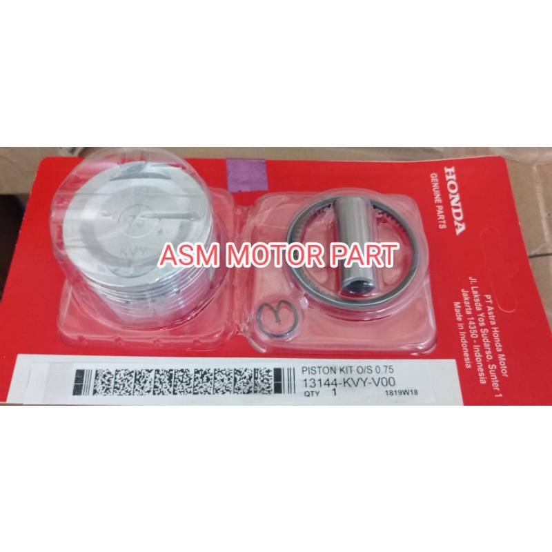 Jual PISTON KIT HONDA BEAT 110 OVERSIZE 75 OS 0,75 SEHER BEAT KARBU OS ...