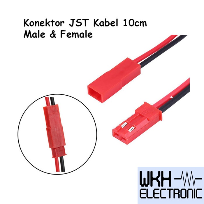Jual JST 2 Pin Konektor JST2P JST 2p Kabel Socket DC Connector Baterai Lipo | Shopee Indonesia