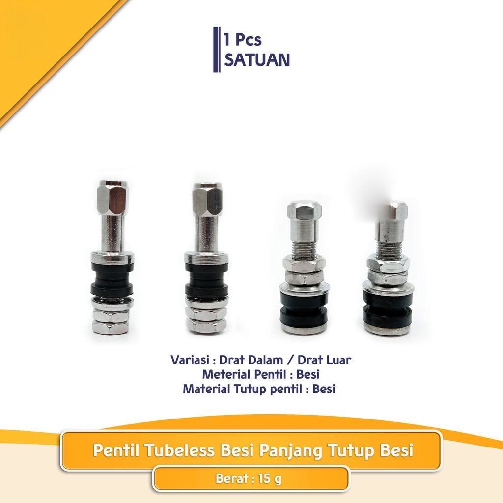Jual PENTIL TUBELESS BESI PANJANG DRAT DALAM DAN DRAT LUAR | Shopee ...