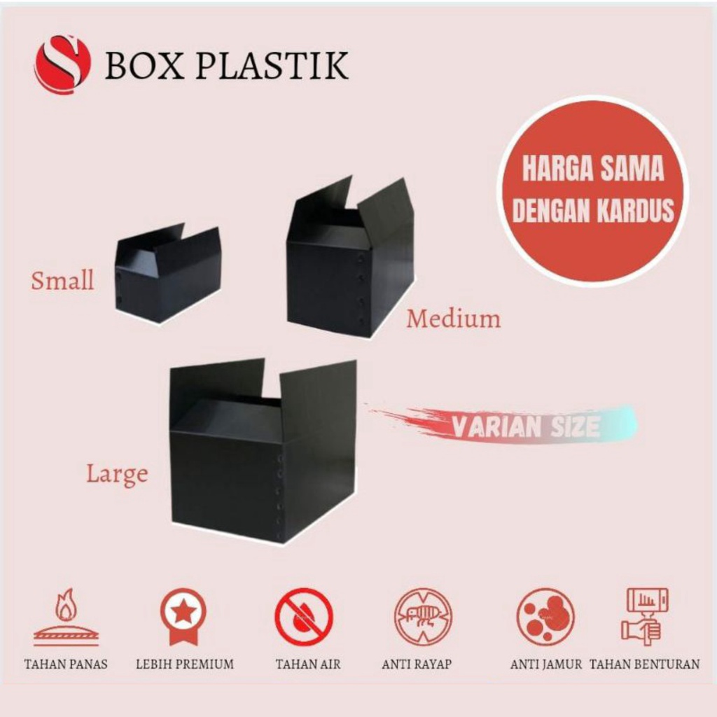 Jual Box Packing Bahan Plastik uk.40x20x20 / Box Packing Kardus Plastik ...