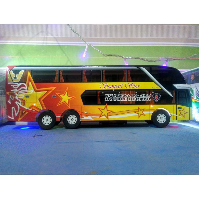 Jual MINIATUR BUS BIS SEMPATI STAR DOUBLE DECKER LAMPU | Shopee Indonesia