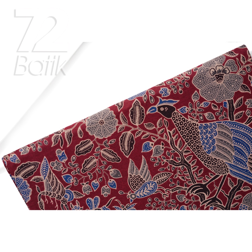Jual KAIN BATIK PREMIUM Bahan Katun Motif Burung Ayam Kembang Warna ...