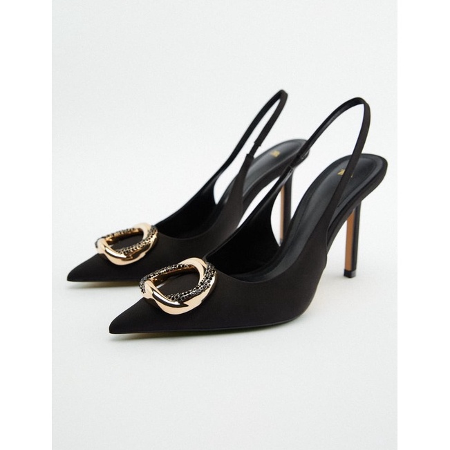 Jual Sepatu ZR-197 Heeled Slingback | Shopee Indonesia
