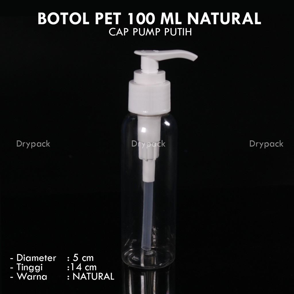 Jual Botol Pump 100 ml ( Tutup natural ) | Shopee Indonesia
