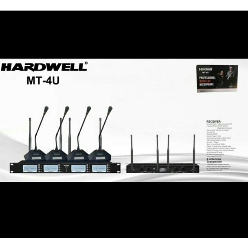 Jual Mic Podium/Meja Wireless Conference Hardwell MT-4U Original -- 4buah Mic Meja | Shopee ...